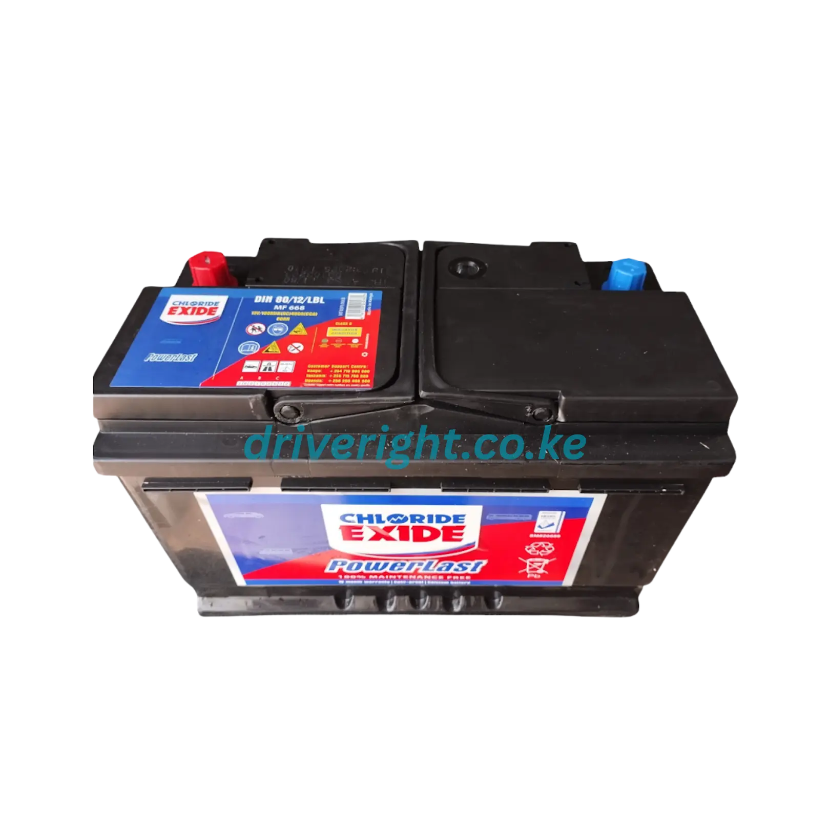 Chloride Exide DIN80 MF POWERLAST | DriveRight Supplies KE